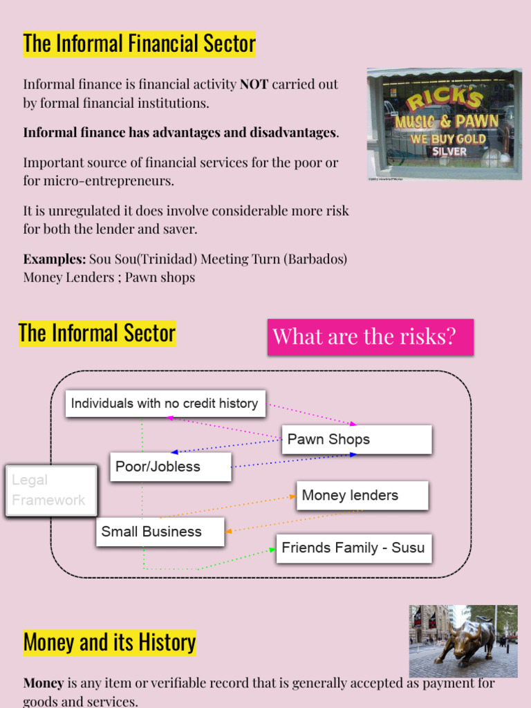 Section 5 - The Financial Sector - Informal Sector and Money | PDF ...