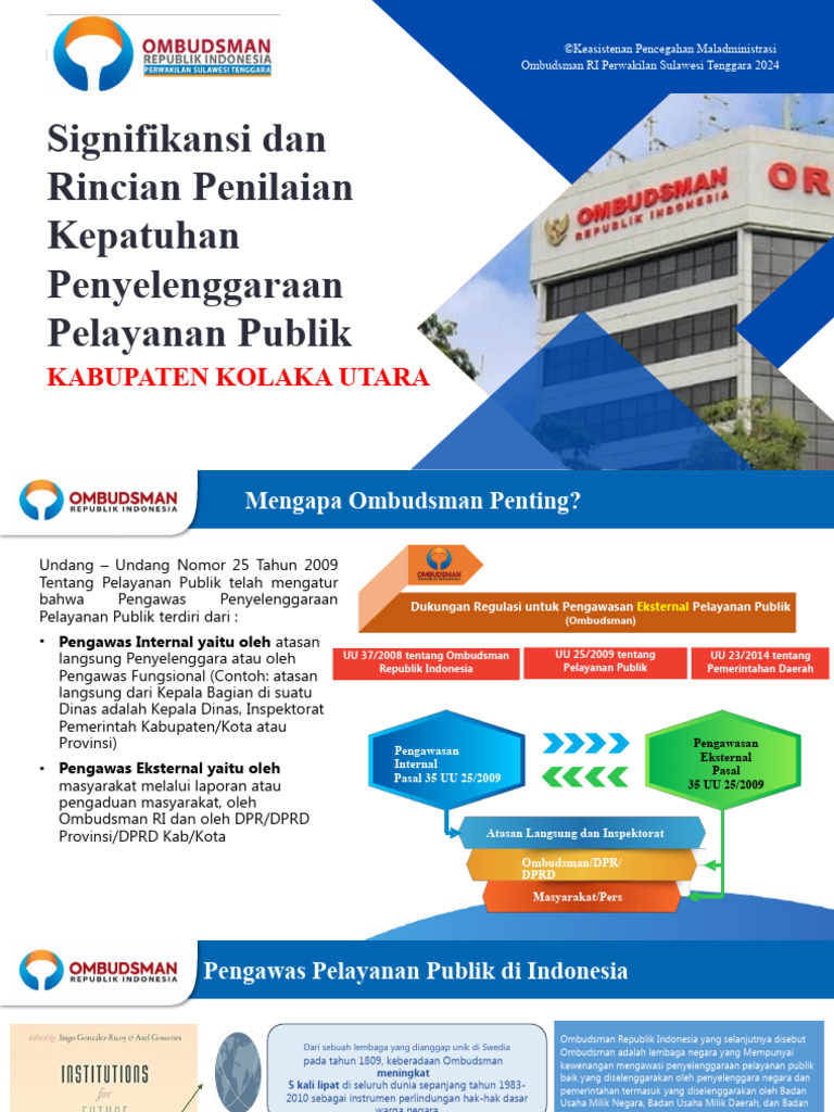 Kolaka Utara - Signifikansi Dan Hasil Penilaian Kepatuhan Penyelenggaraan Pelayanan Publik 2024 ...