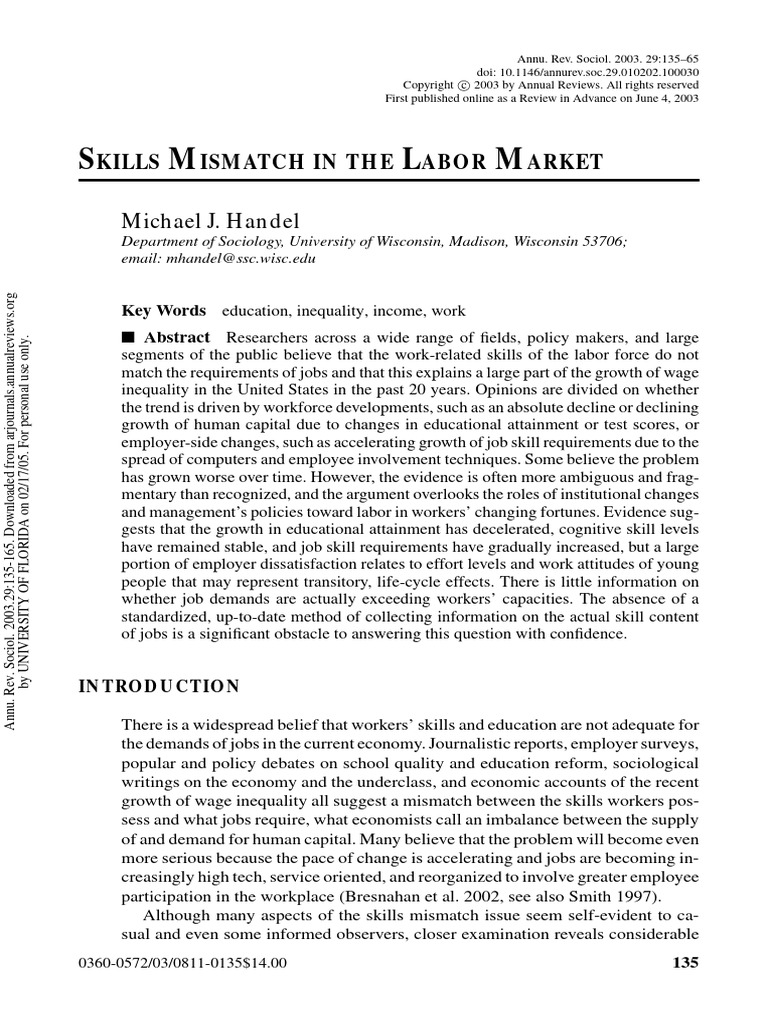 56 - Skills Mismatch in The Labor Market | PDF | Labour Economics ...