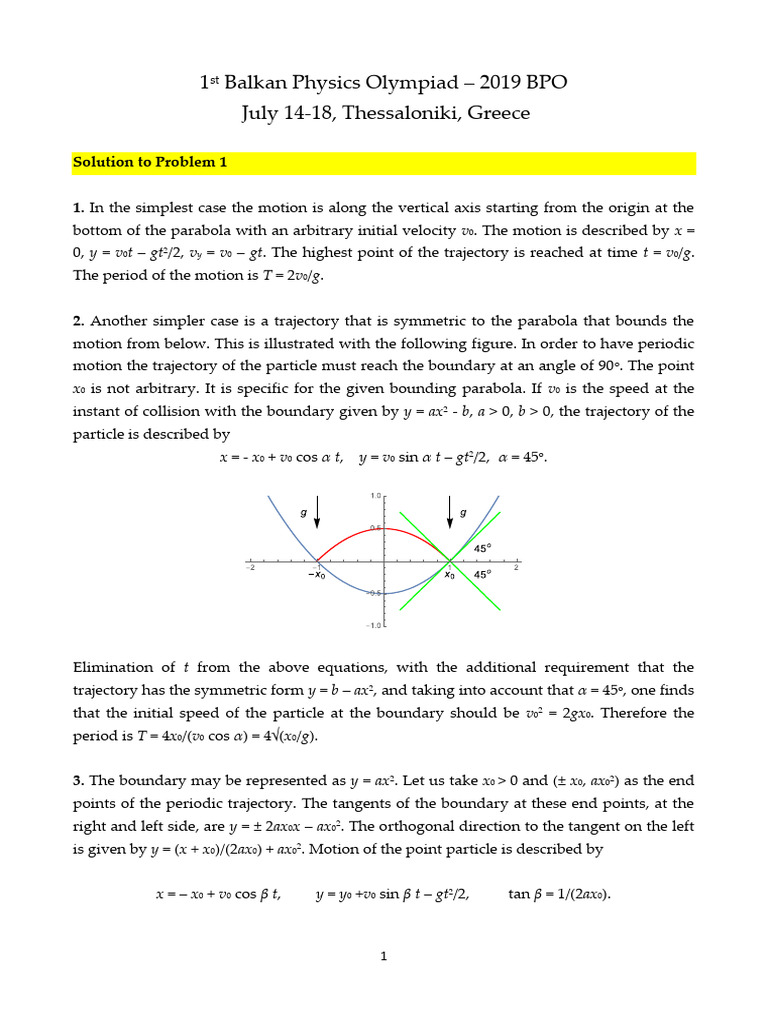 2019 Sol | PDF | Mechanics | Physics