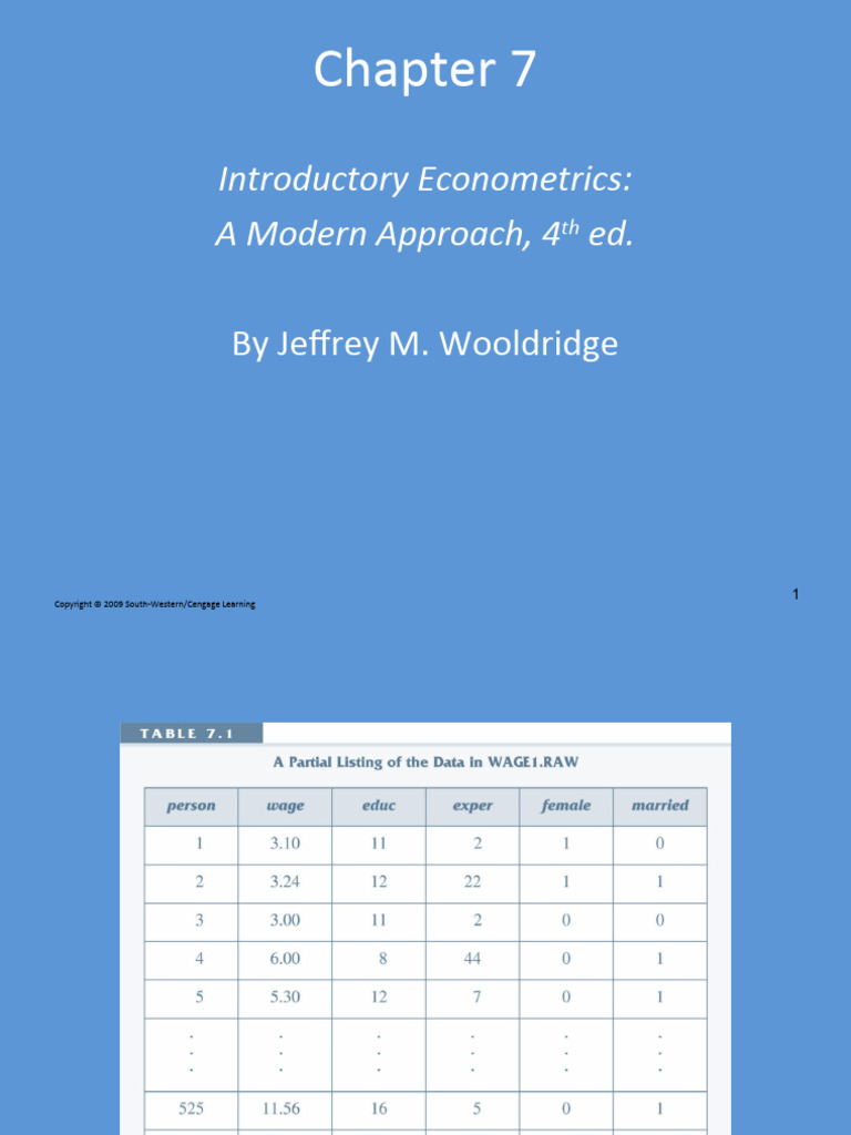 Wooldridge IE AISE PPT ch07 | PDF
