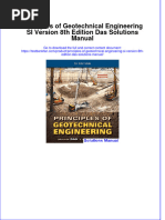 Principles of Foundation Engineering SI Edition 8th Edition Das Solutions Manual Download | PDF