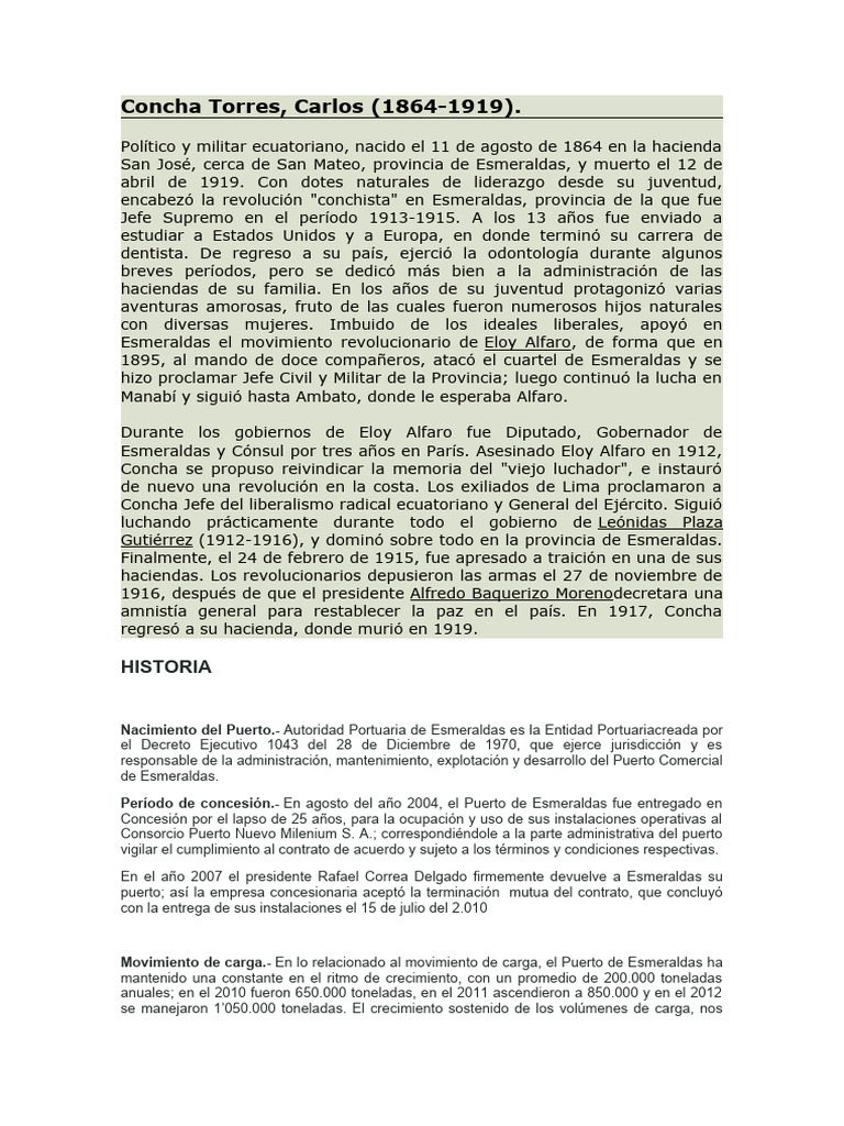 Concha Torres | PDF | Conflictos