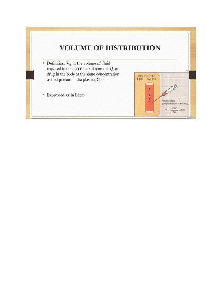 VD, Volume of Distributon | PDF