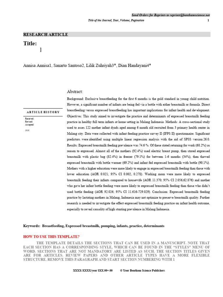 CNR Template | PDF | Breast Milk | Breastfeeding