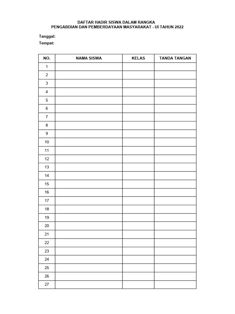 Presensi Siswa Dan Guru Pdf