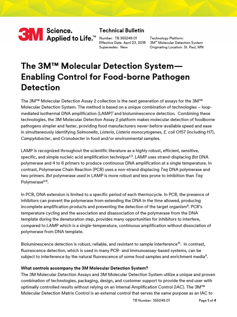 TB.355249.01 - The 3M Molecular Detection System - Enabling Control For ...