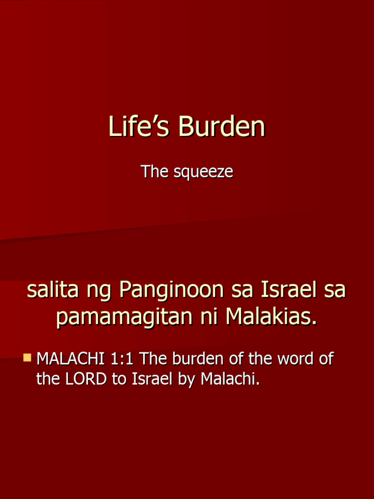 Burden | PDF | Book Of Exodus | Religious Belief And Doctrine