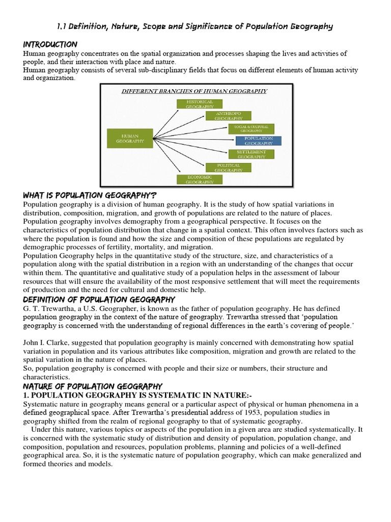 Population Geography Notes Download Free Pdf Geography Census