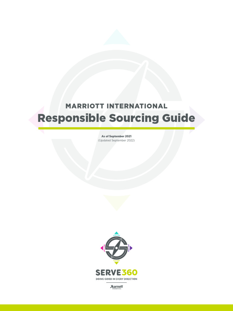 Marriott Responsible Sourcing Guide | PDF | Supply Chain | Packaging ...