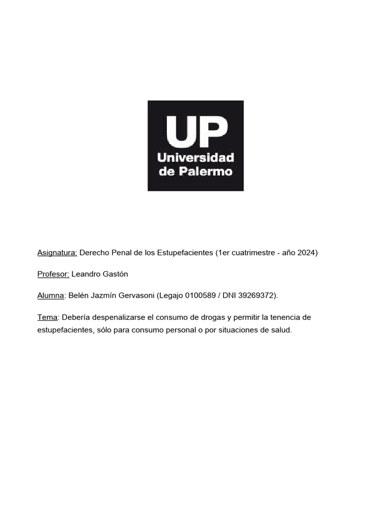 Proyecto Estupefaciente | PDF | La dependencia de sustancias | Drogas