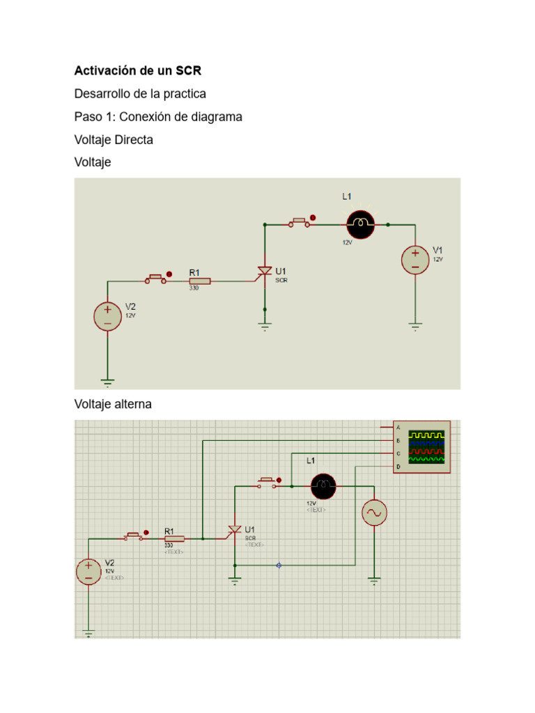 Activación y Funcionamiento de SCR | PDF | Diodo | Equipo eléctrico