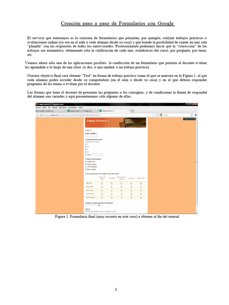 Tutorial Formularios Google 1 | PDF