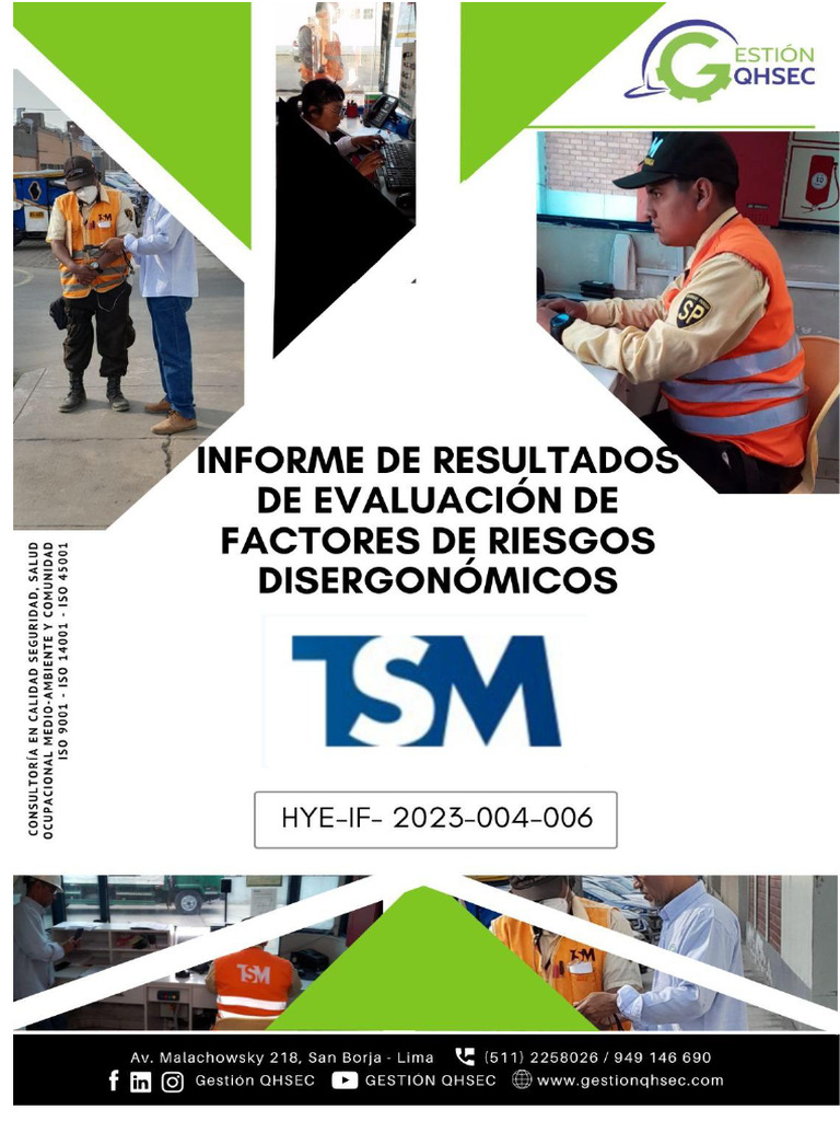 Iinforme de Resultados de Evaluación de Disergonómicos Hye-If-2023-004-006 | Descargar gratis ...