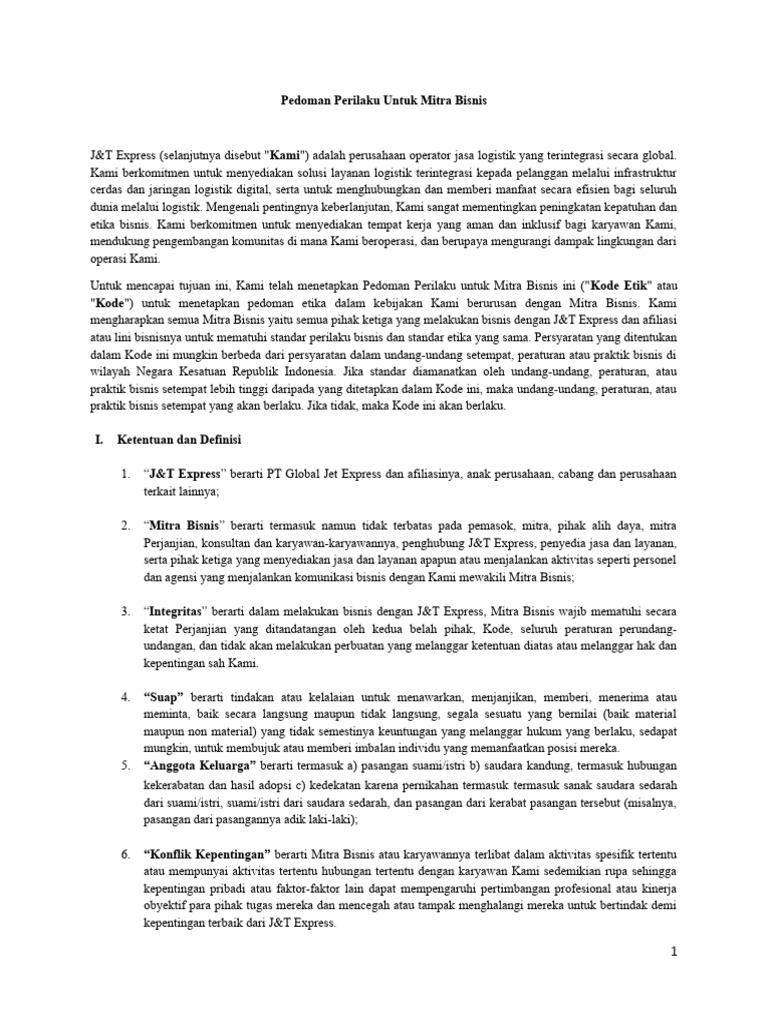 Final Pedoman Perilaku Untuk Mitra Bisnis - Indonesia Ver. - AIN Rev.040724 (Untuk Vendor ...