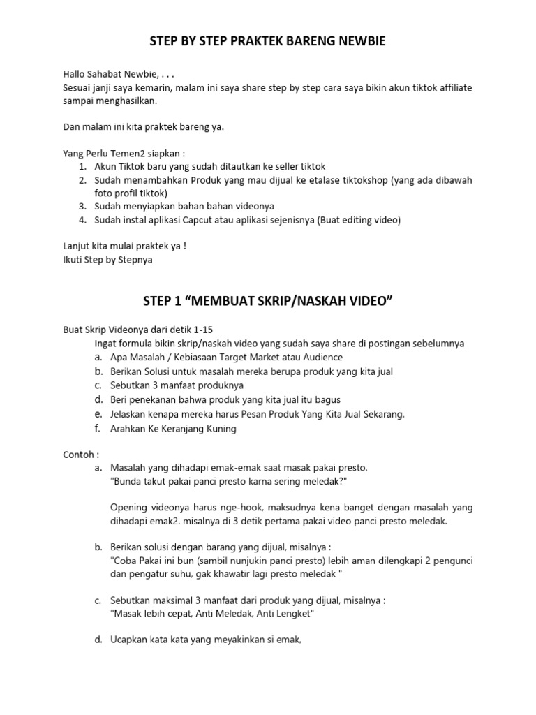 Step by Step Praktek Bareng Newbie | PDF | Komputer