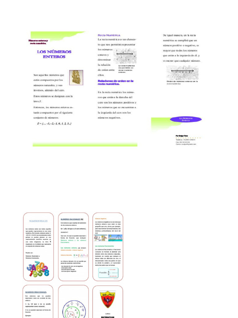 Tríptico Matemáticas | PDF