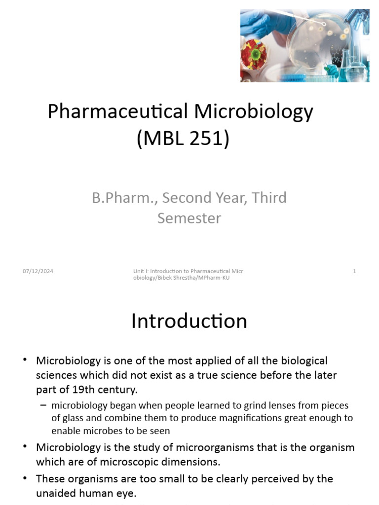 Introduction To Pharmaceutical Microbiology | PDF | Microbiology ...