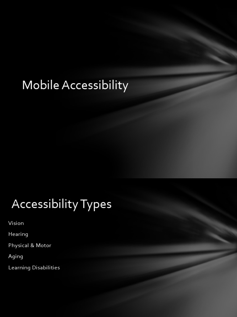 Mobile Accessibility | PDF | Accessibility | Computing