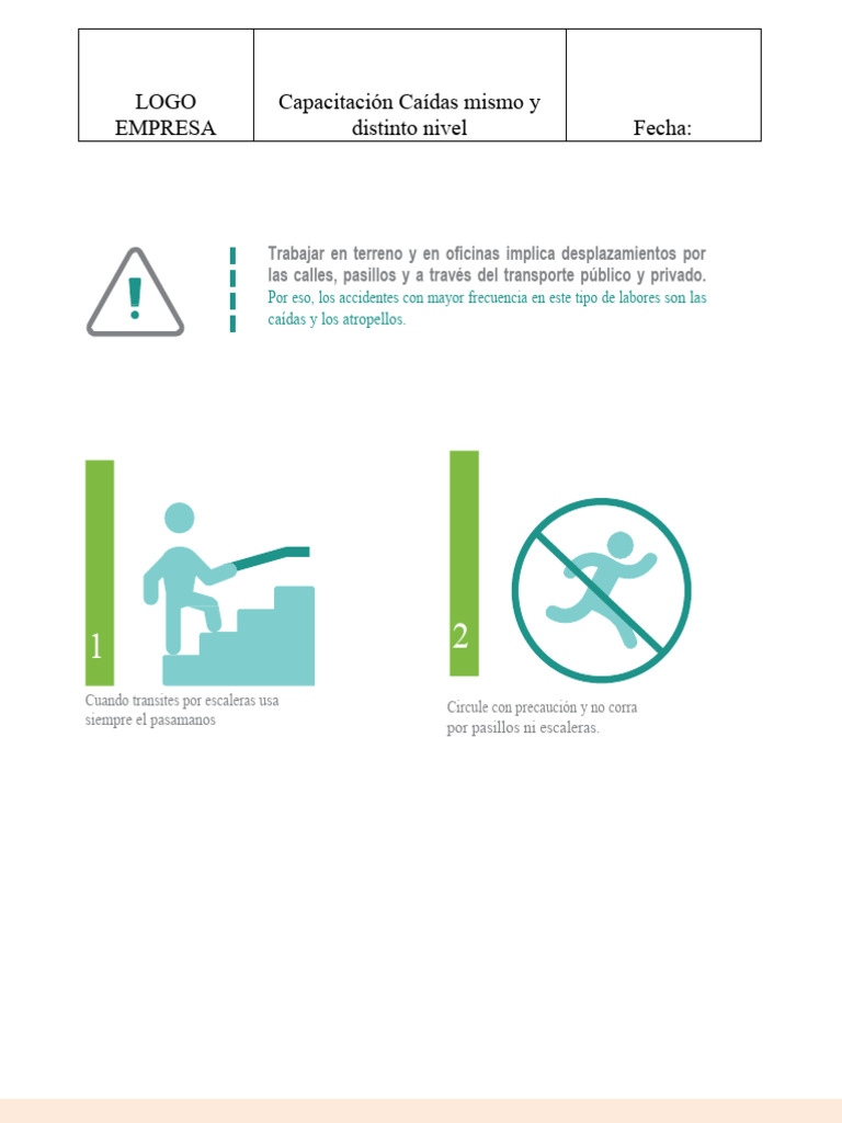 Charla Caidas Mismo y Distinto Nivel | PDF