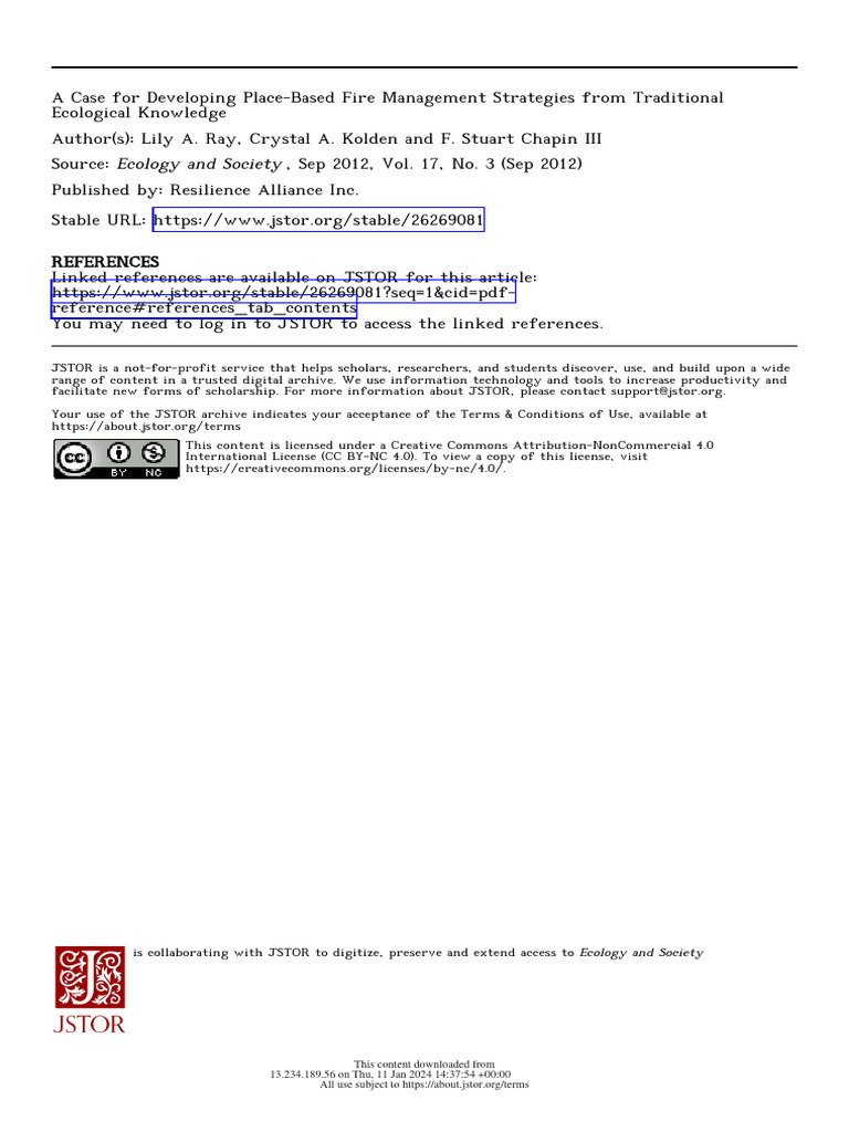 A Case For Developing Place Based Fire Management Strategies From ...