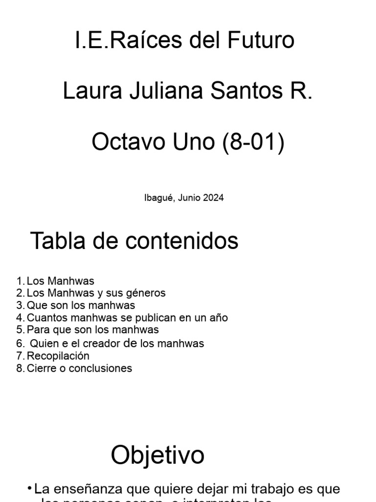 Presentaci - N Sobre Manhwas | PDF | Manga | Cómics