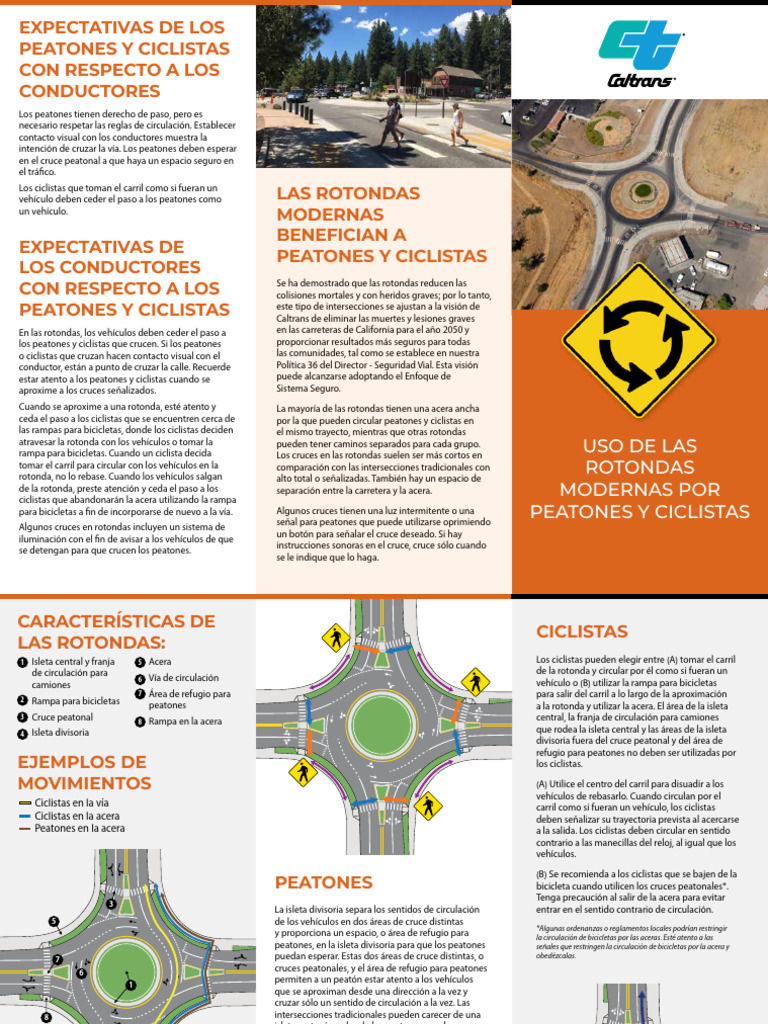 Uso de Las Rotondas Modernas Por Peatones y Ciclistas | PDF | Peatonal ...