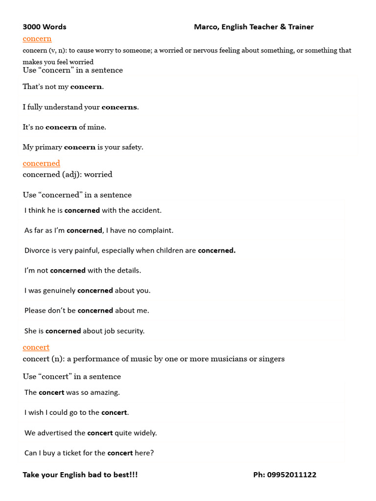 English Lesson 3000 Words 51 | PDF