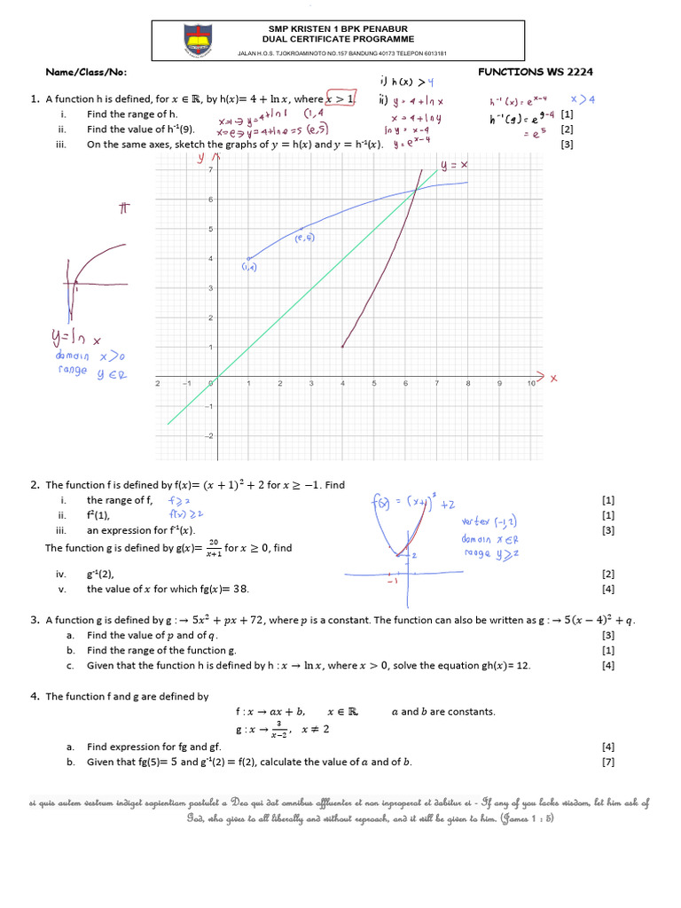 2224 Function WS 2 | PDF | Mathematical Objects | Mathematics