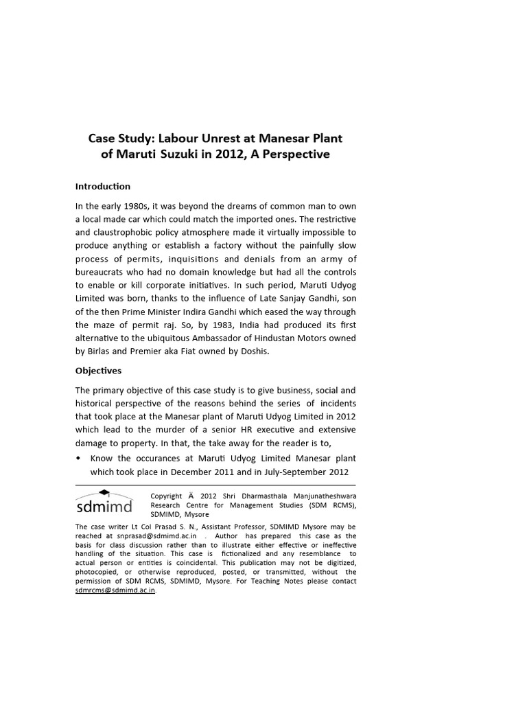 Case Study-Maruti-1 | PDF