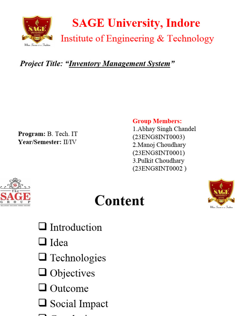 Project Presentation Stage-1 | PDF
