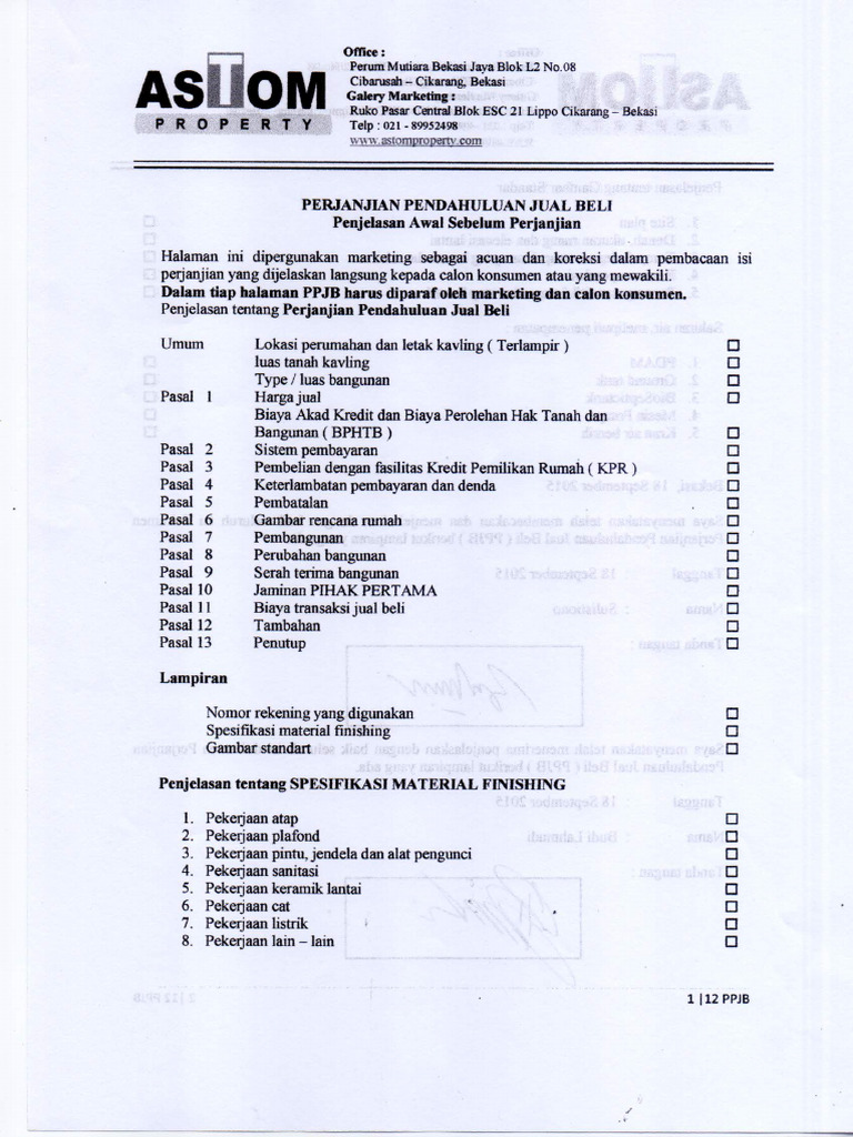 Contoh PPJB | PDF