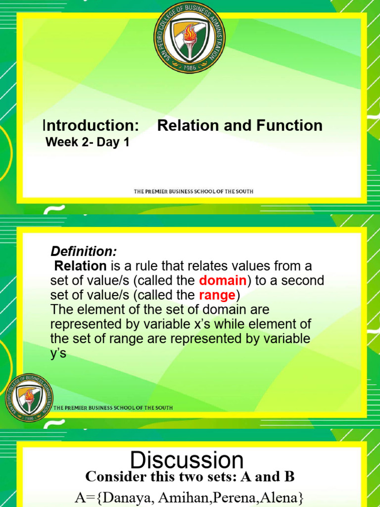 Introduction - Relation & Function | PDF | Function (Mathematics) | Applied Mathematics
