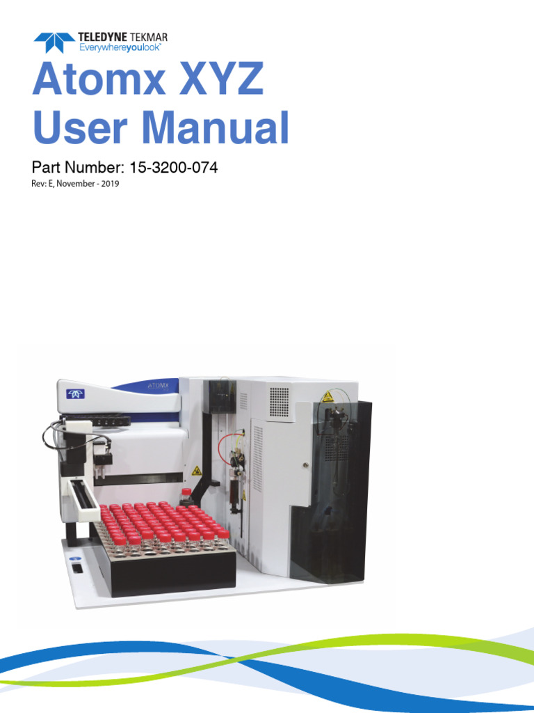 15-3200-074 Atomx XYZ User Manual En-Us | PDF | Trademark | Copyright
