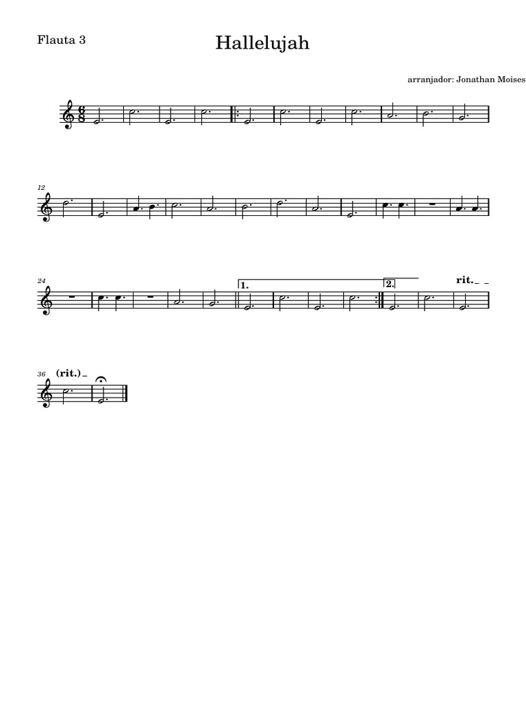 Hallelujah-Flauta 3 | PDF