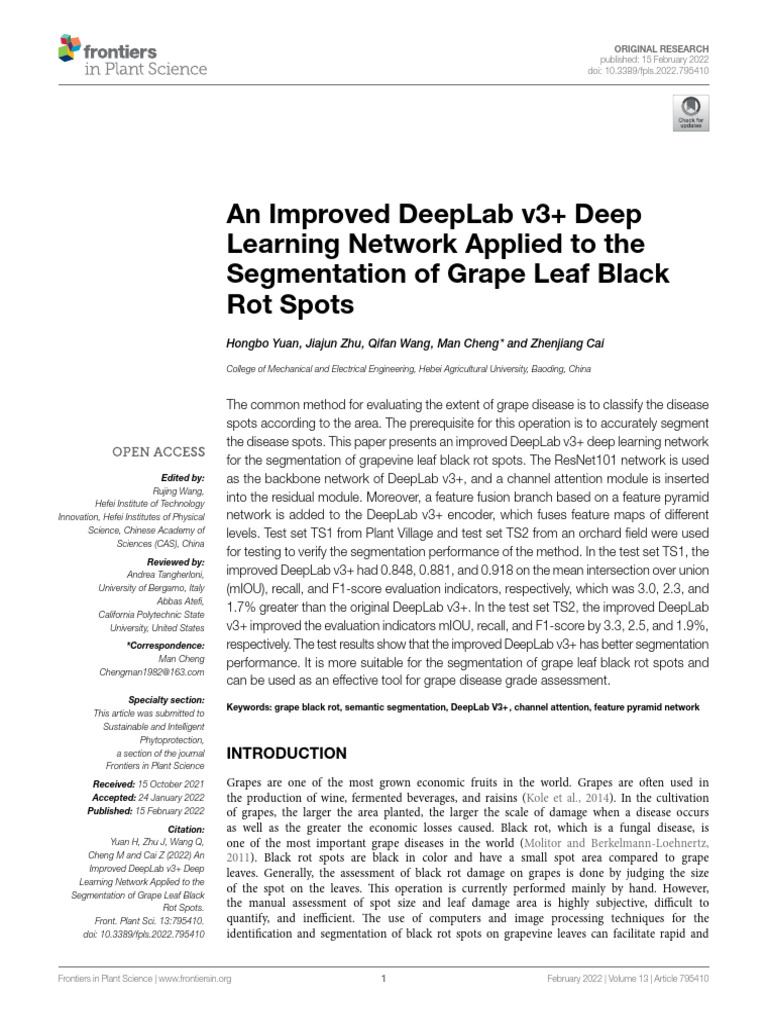 An Improved DeepLab v3 Deep Learning Network | PDF | Image Segmentation ... An Improved DeepLab v3 Deep Learning Network | PDF | Image Segmentation ...