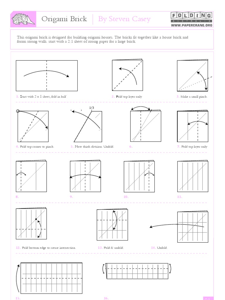 Origami House Brick | PDF | Origami | Printing Materials