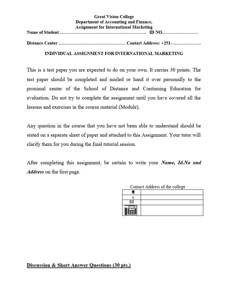 Assignment For International Marketing | PDF
