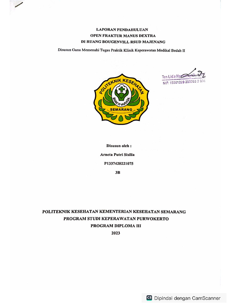 Open Fraktur Manus Dextra: Laporan Kasus | PDF
