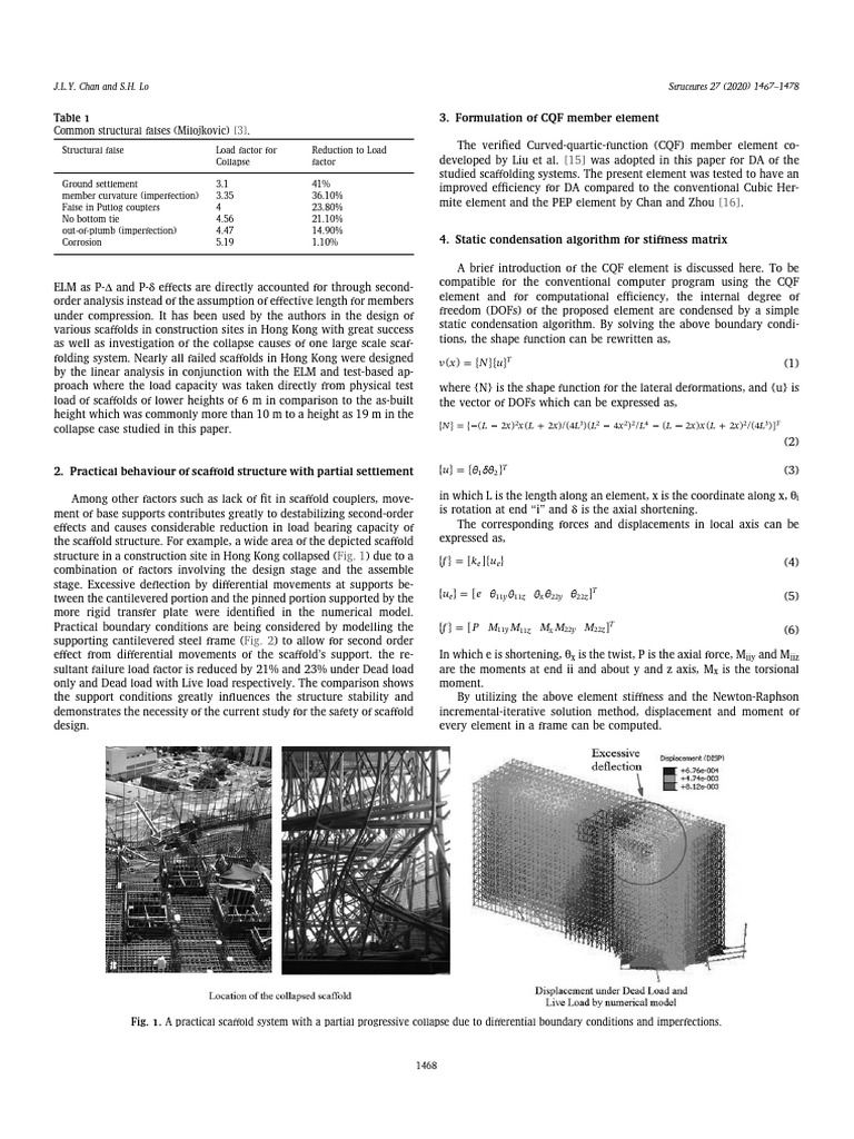 case of scaffold collapse | PDF | Scaffolding | Rotation