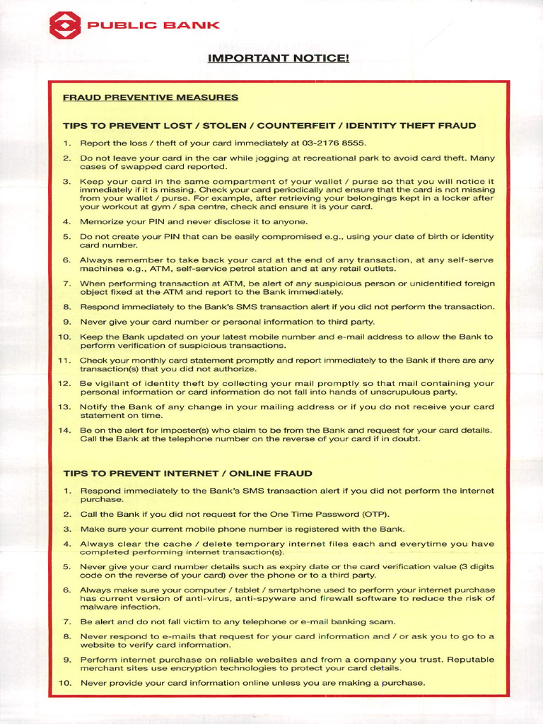 Fraud-Preventive-Measures Update | PDF