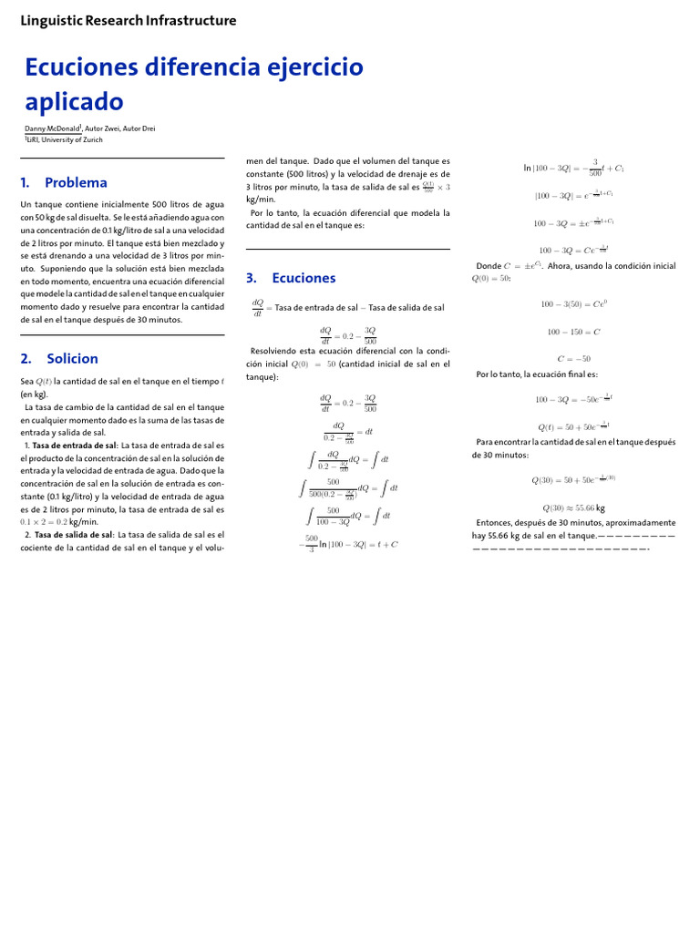 UZH Poster Template 1 | PDF | Ecuaciones | Objetos matemáticos