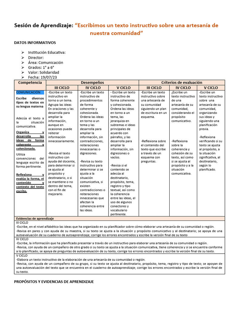 Sesión Comunicación 19-07-23 | PDF | Aprendizaje | Modificación de comportamiento