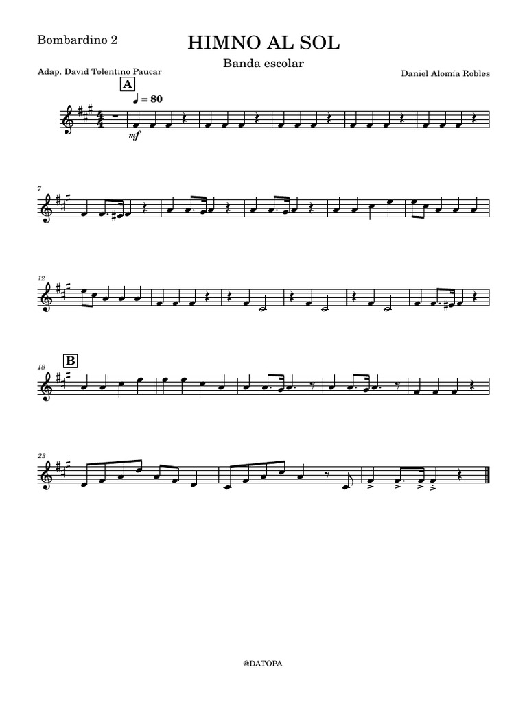 HIMNO AL SOL Partes-Bombardino_2 | PDF