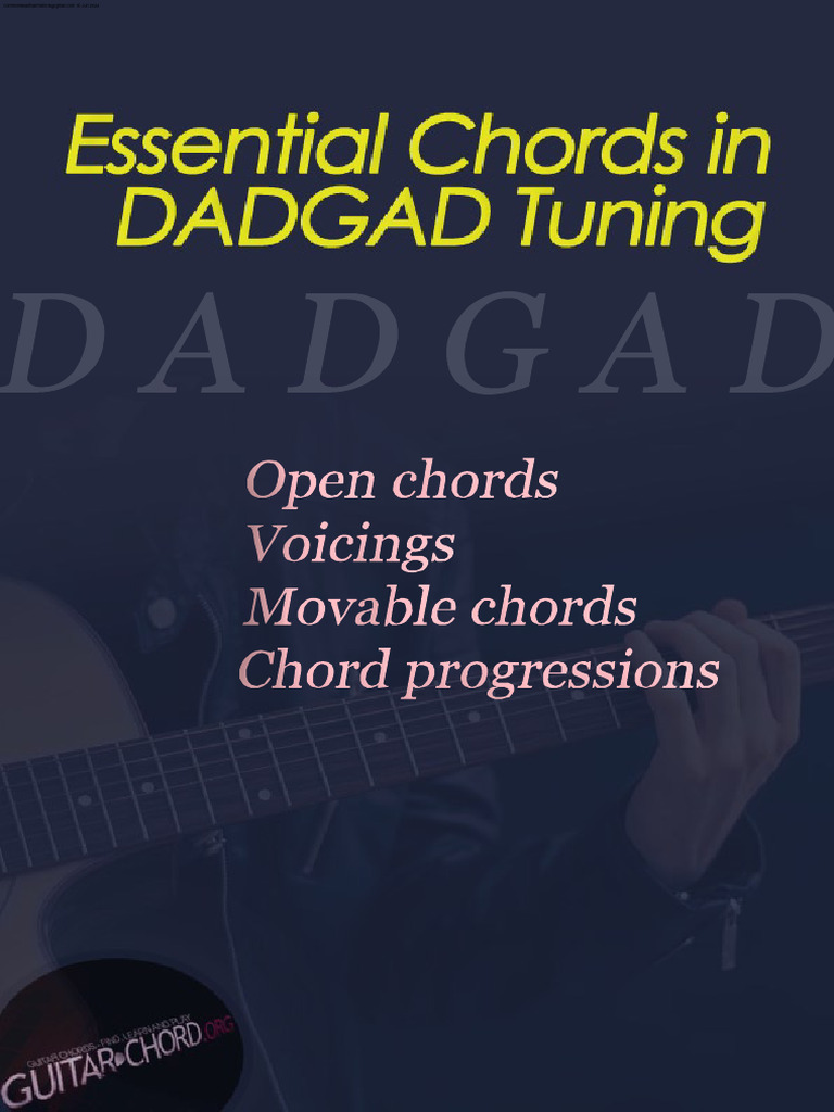 Essential Chords in DADGAD Tuning | PDF | Chord (Music) | Celtic ...