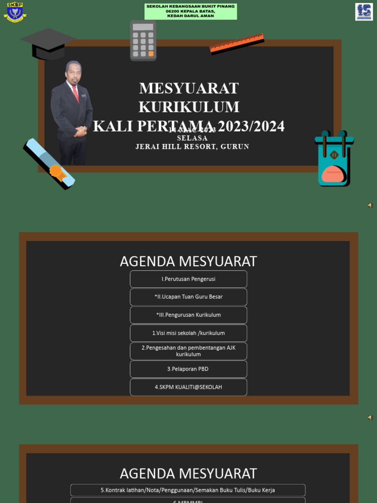 Mesyuarat Kurikulum 2023 - 2024 SK Nawa Bil 1 | PDF