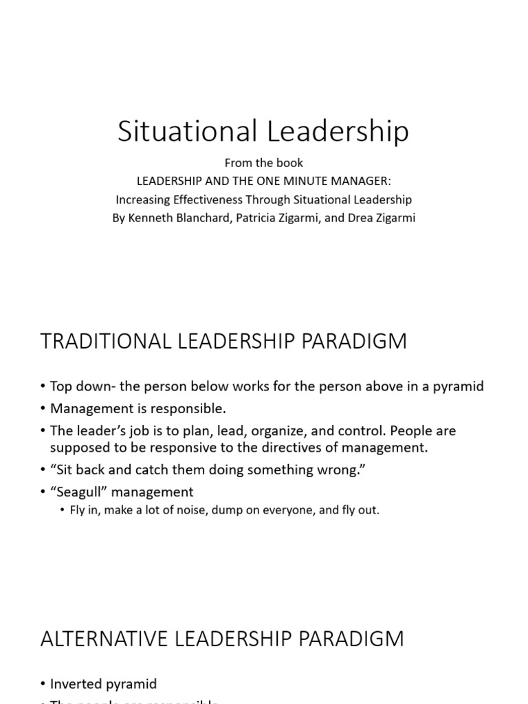 Situational Leadership Styles Explained | PDF | Leadership | Social ...