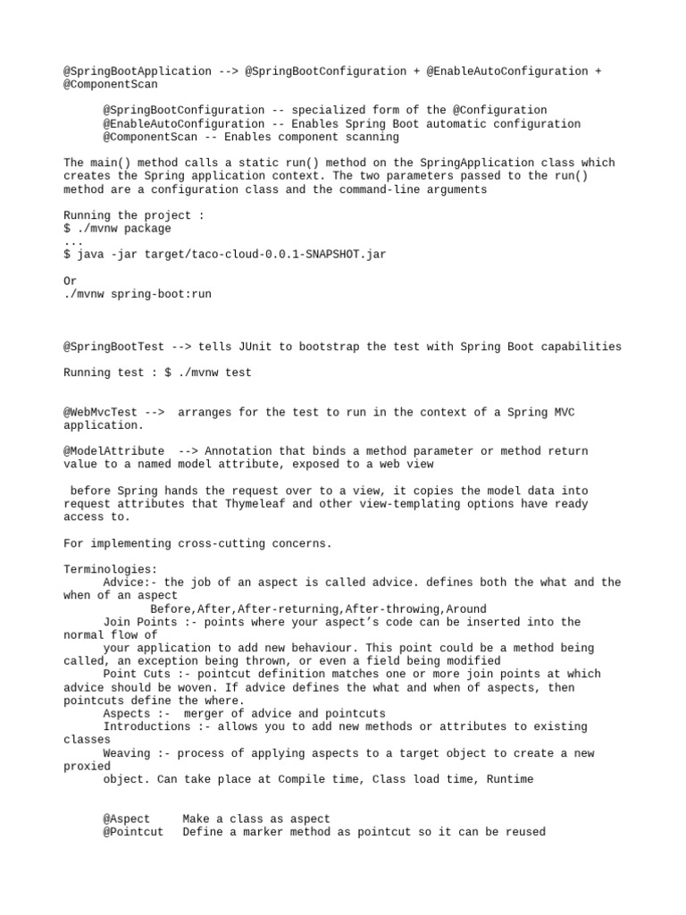 Notes Spring Boot Pdf