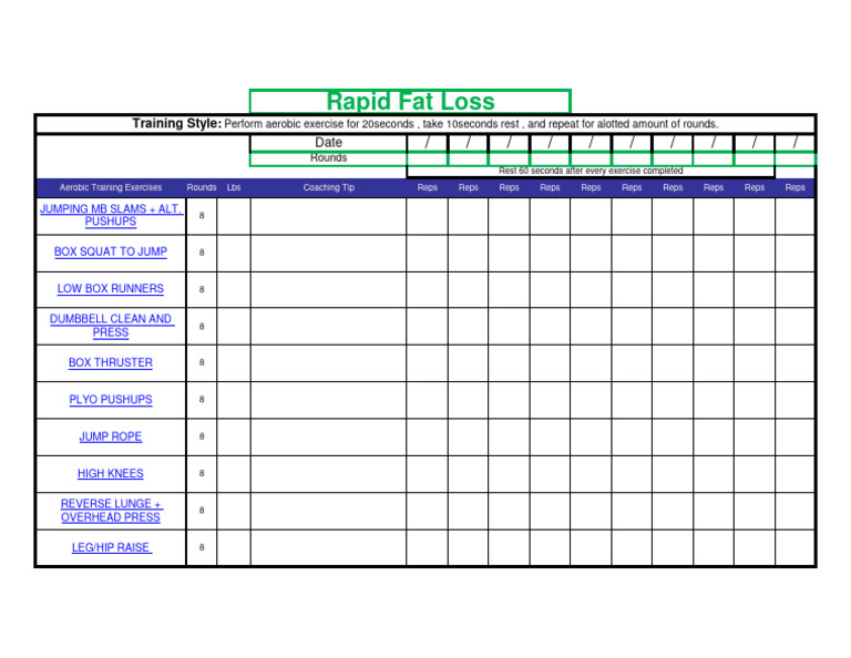 Gravity Transformation WK 4-6 Rapid Fat Loss | PDF