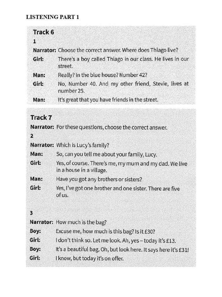 COMPLETE KET - UNIT 1 - Transcripts | PDF